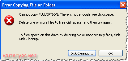 ก็อบปี้ไฟล์ลงเครื่องแล้ววินโดวส์แจ้ง Error Copying File or Folder