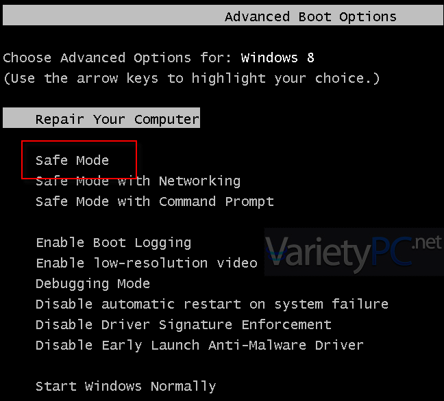 วิธีเปิดใช้ปุ่ม F8 เพื่อเรียก Safe Mode บน Windows 8.1 | VarietyPC.net