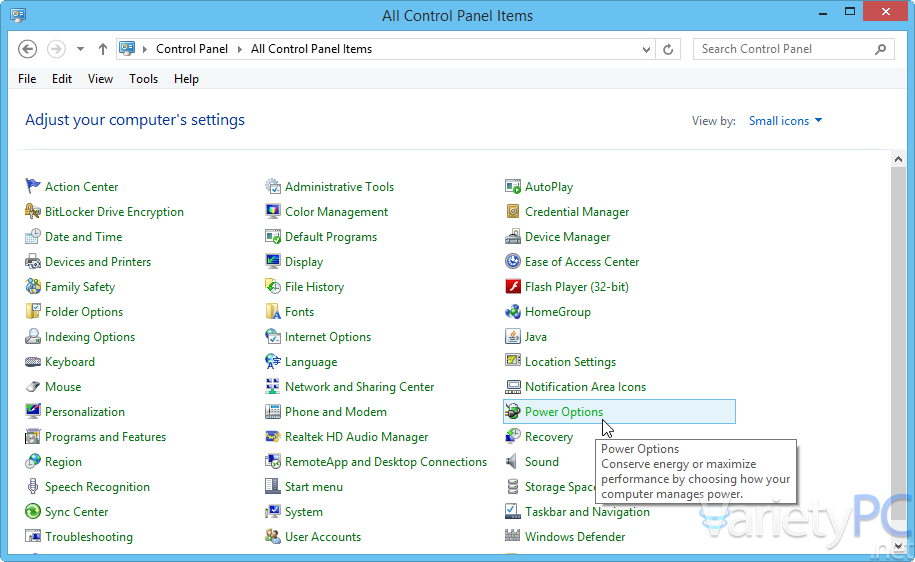 วิธีเปิด-ปิดการทำงาน Turn off hard disk after | VarietyPC.net