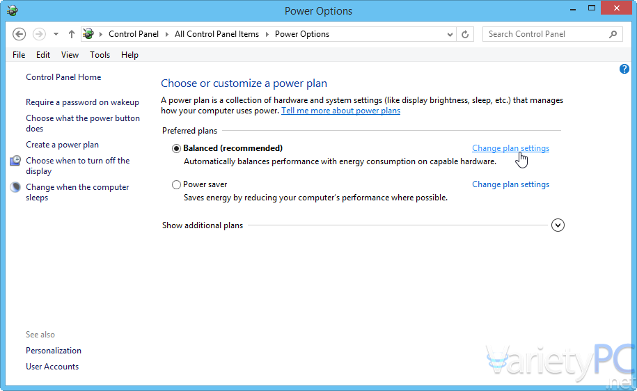 วิธีเปิด-ปิดการทำงาน Turn off hard disk after | VarietyPC.net