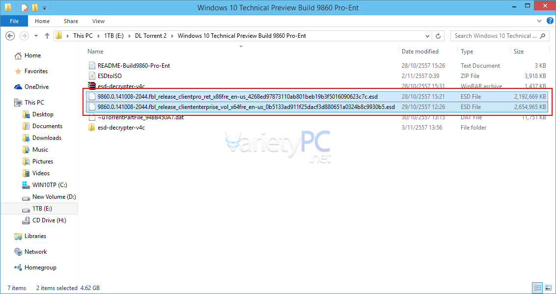 วิธีทำ Bootable ISO จากไฟล์ Windows 10 ESD | VarietyPC.net