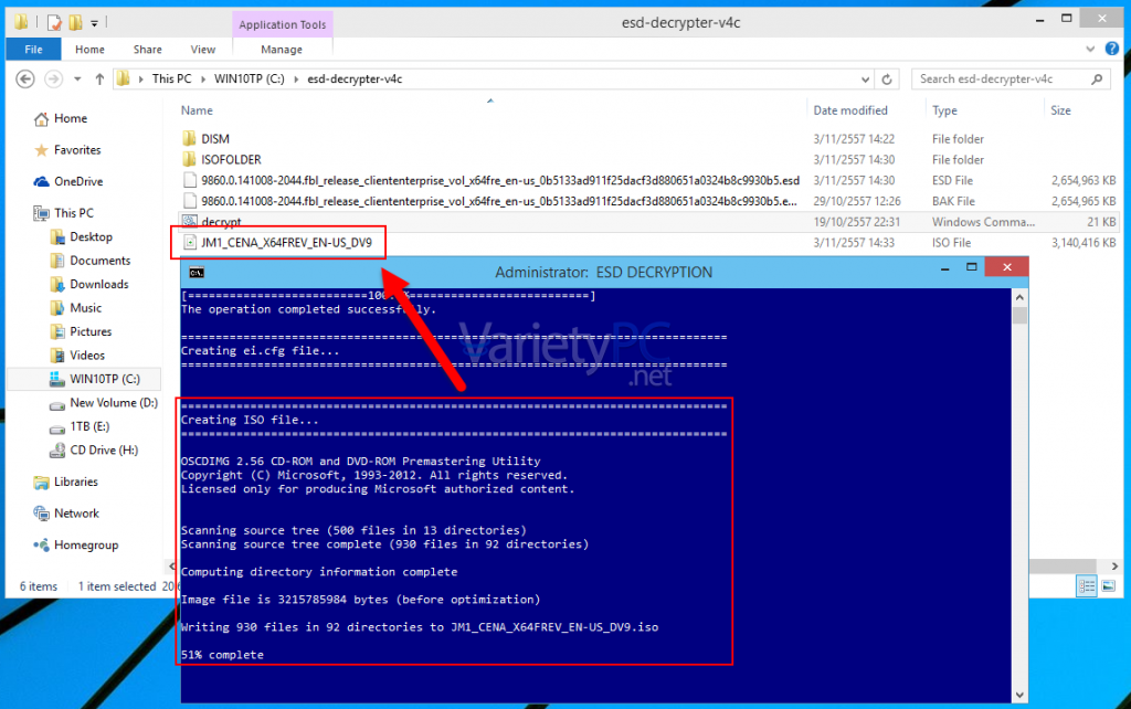 วิธีทำ Bootable ISO จากไฟล์ Windows 10 ESD | VarietyPC.net