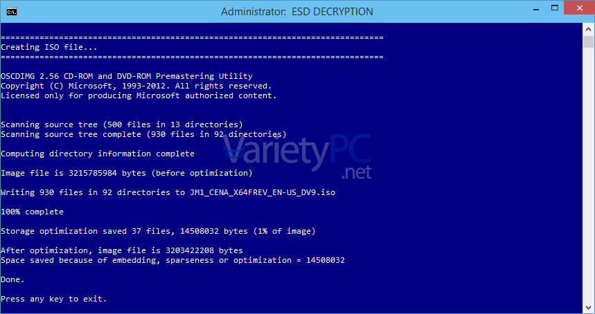 วิธีทำ Bootable ISO จากไฟล์ Windows 10 ESD | VarietyPC.net