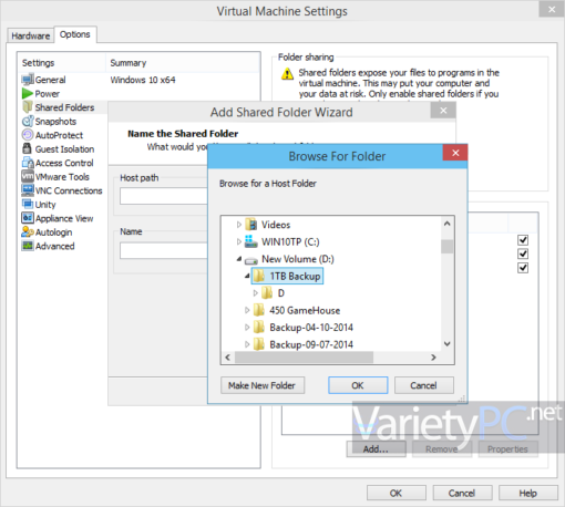 วิธีแชร์ไฟล์, โฟลเดอร์ ด้วย Shared Folders บน Vmware | VarietyPC.net