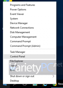 วิธีเรียกใช้งาน Control Panel บน Windows 10 | VarietyPC.net