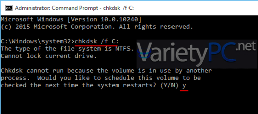 5 วิธีใช้คำสั่งเช็คดิสก์ chkdsk บน Windows 10 | VarietyPC.net