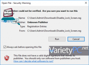 3 วิธี เปิด-ปิดหน้าจอ Lock Screen บน Windows 10 | VarietyPC.net