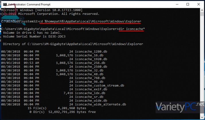 การสร้าง Icon Cache (IconCache.db) บน Windows 10 | VarietyPC.net