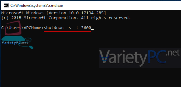 วิธีตั้งเวลาชัตดาวน์ Windows 10 ด้วย Command Prompt | VarietyPC.net