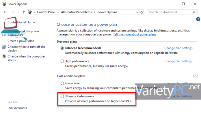 วิธีเพิ่มพลัง Ultimate Performance ให้ระบบ Windows 10 | VarietyPC.net