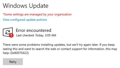 วิธีแก้ Error 0x80070422 Windows 10 Update Error | VarietyPC.net
