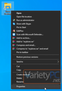 วิธีเพิ่มปุ่ม Show Desktop บนทาสก์บาร์ Windows 10 | VarietyPC.net