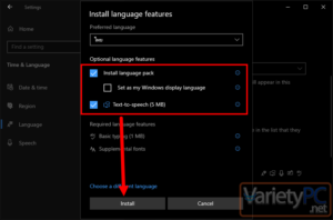 วิธีเปลี่ยน Windows Display Language บน Windows 10 | VarietyPC.net