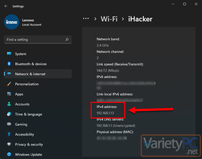 3 วิธีค้นหาหมายเลข IP Address บน Windows 10 | VarietyPC.net